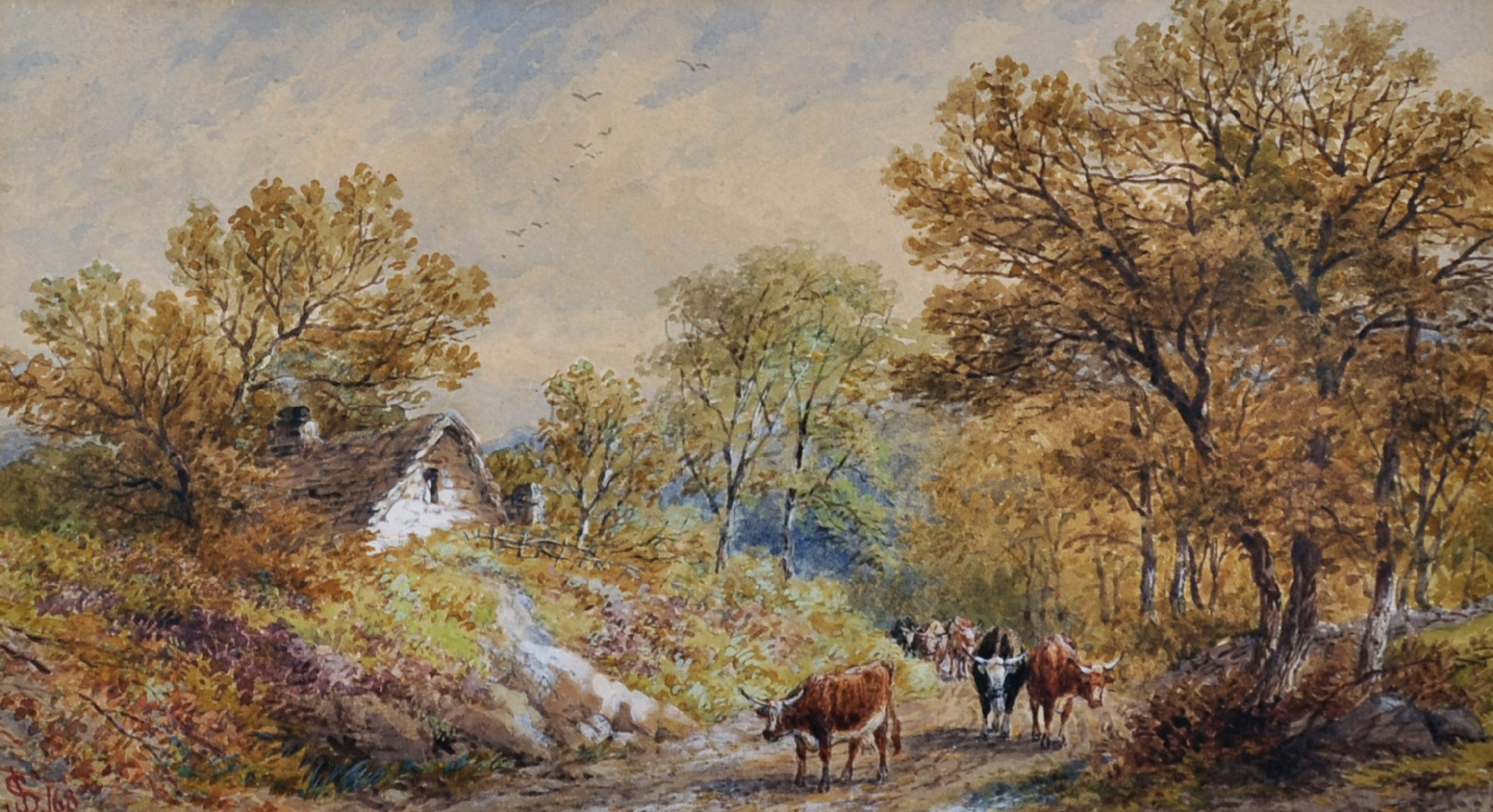 John Steeple (1823-1887) British. "Lane near Bettws-y-coed ...