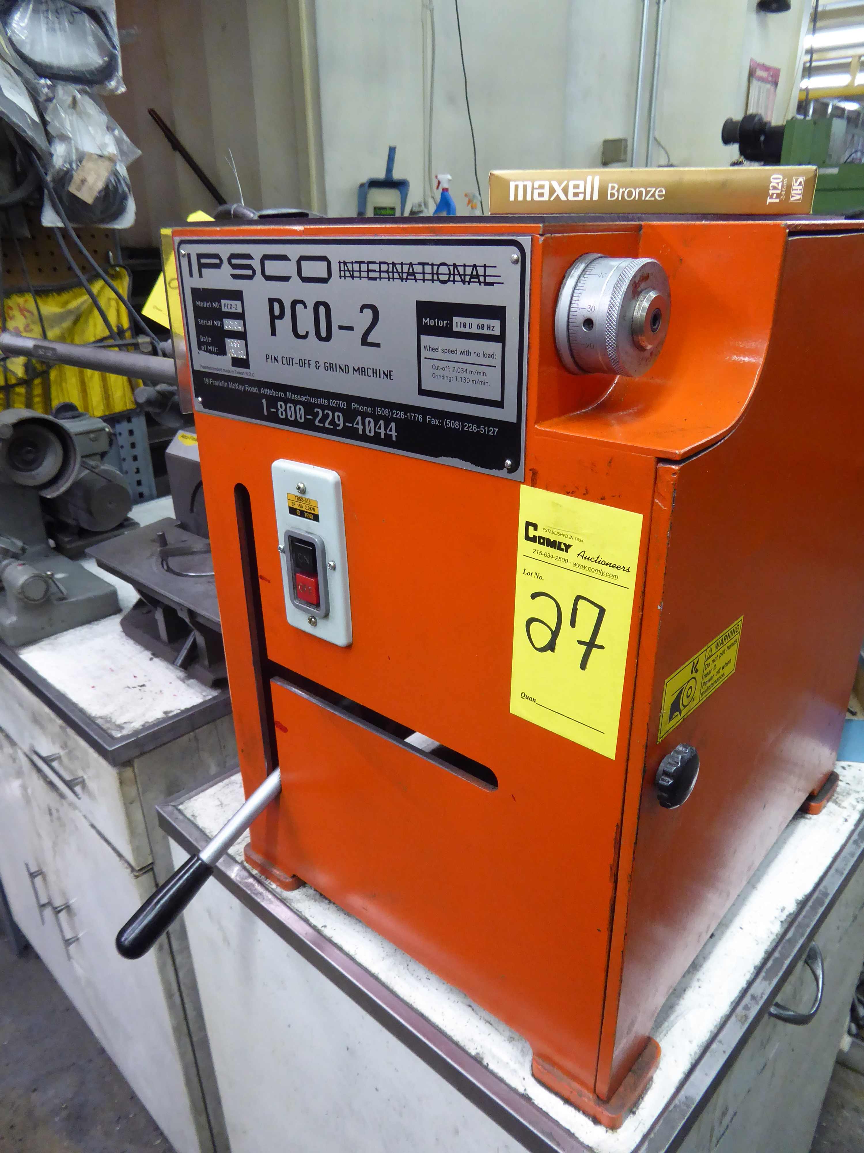 Ipsco International Pin Cut-Off & Grind Machine (1999), m/n PCO-2, s/n 104