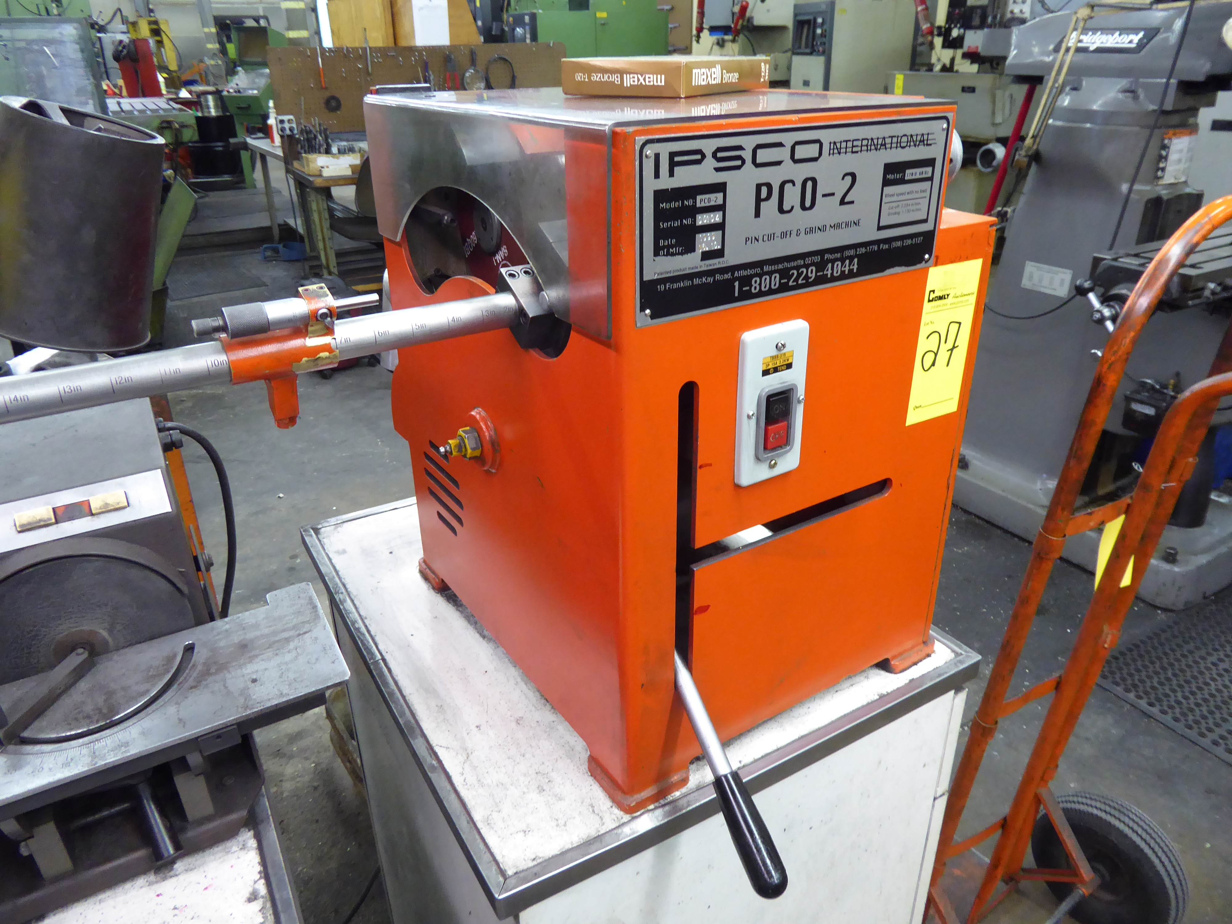 Ipsco International Pin Cut-Off & Grind Machine (1999), m/n PCO-2, s/n 104