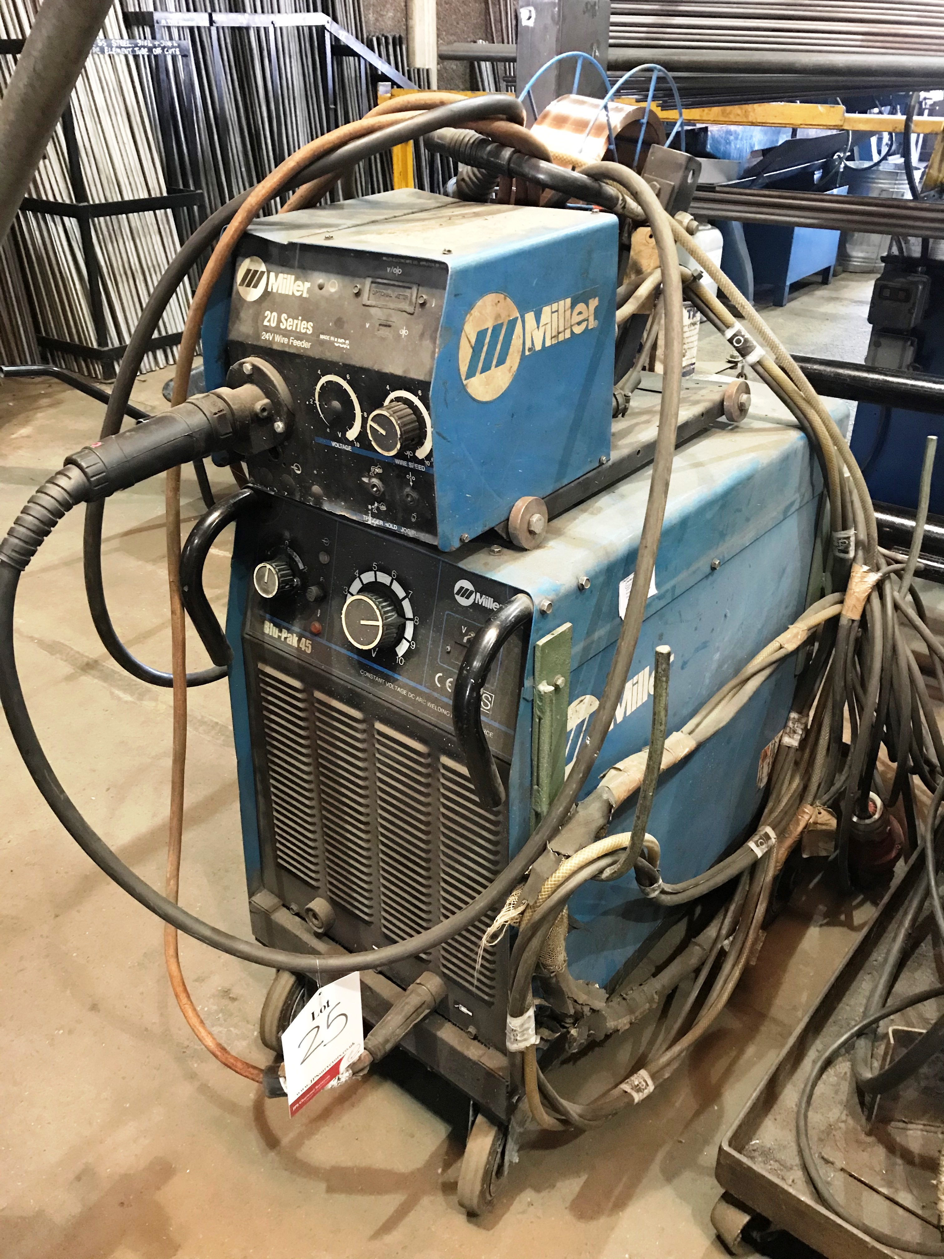 Miller Mig WelderModel: Blue Pak 45w/ Miller 20 Series 24V Wire Feed ...