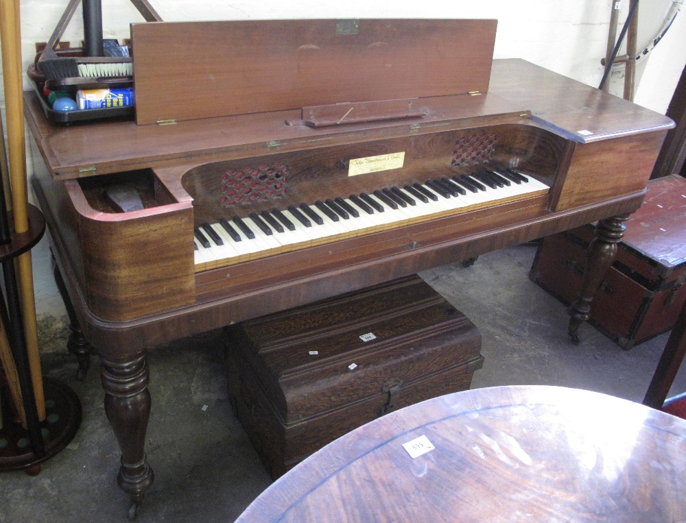 Early 19th Century mahogany square piano/spinet by John Broadwood ...