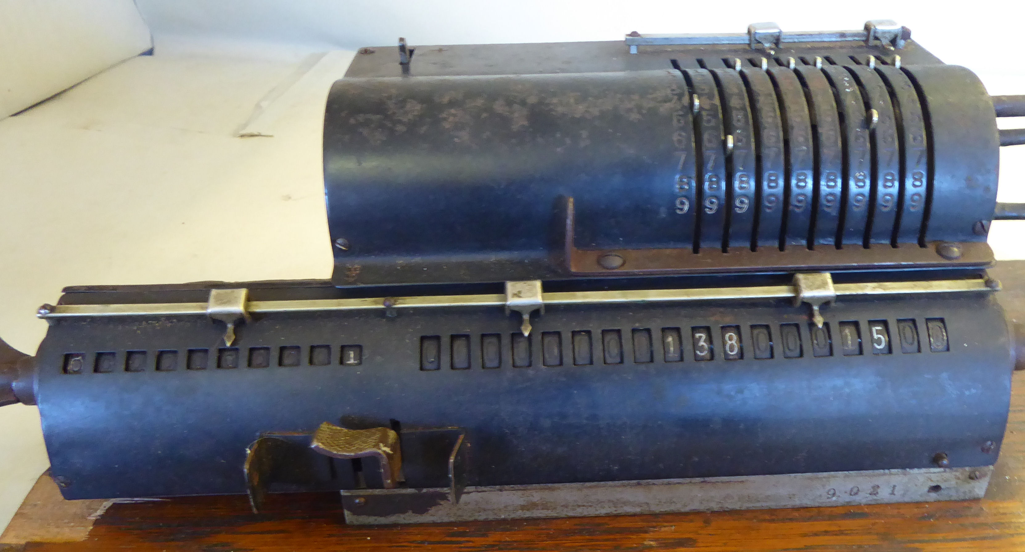 An early 20thC German made mechanical calculator