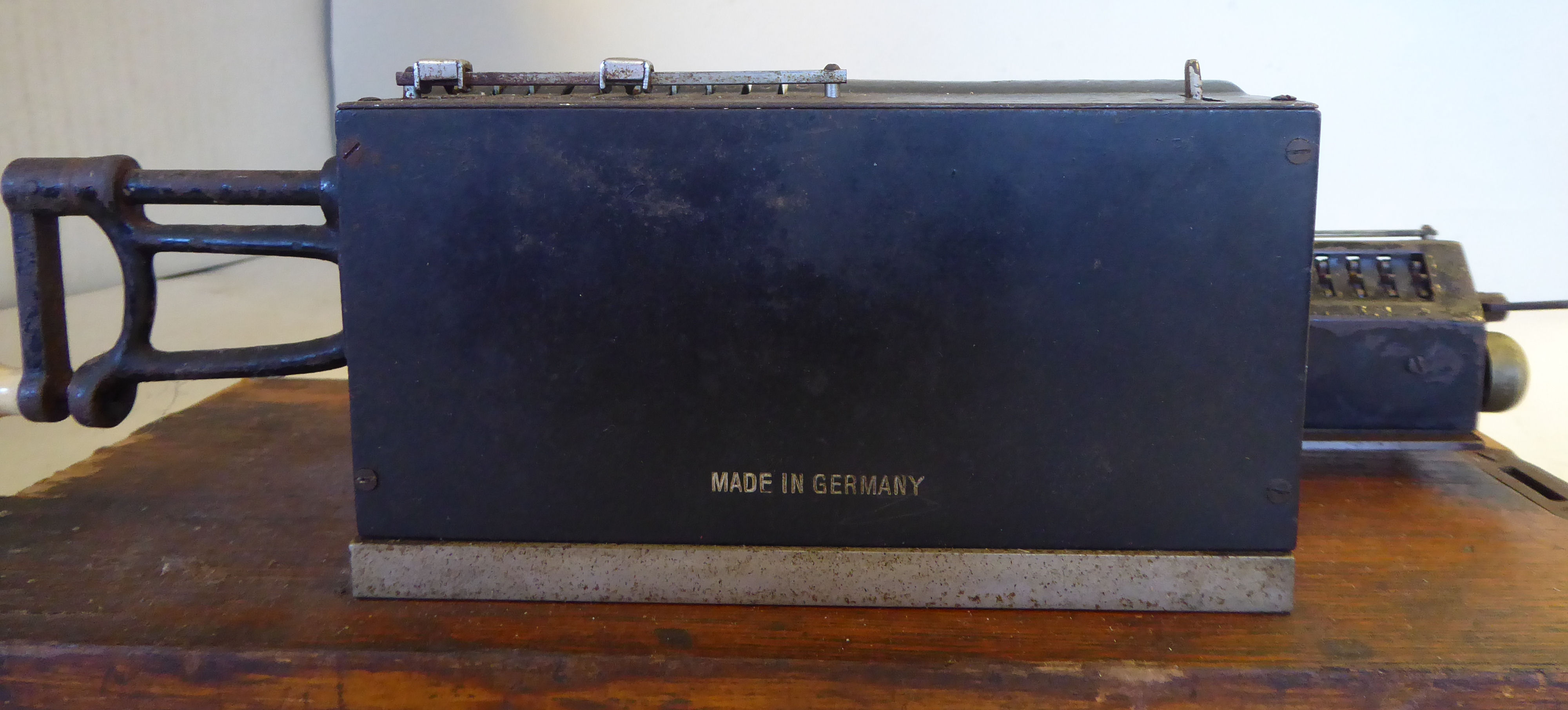 An early 20thC German made mechanical calculator