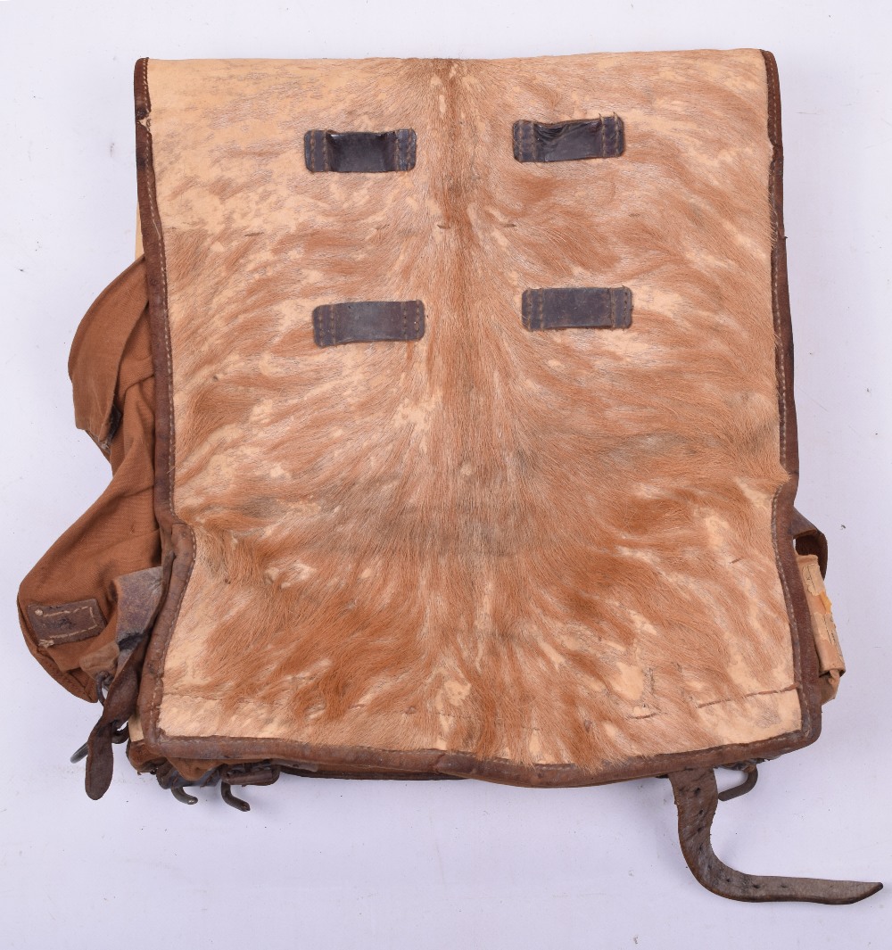 WW1 German Soldiers Tornister (Backpack), a good example of the fur ...