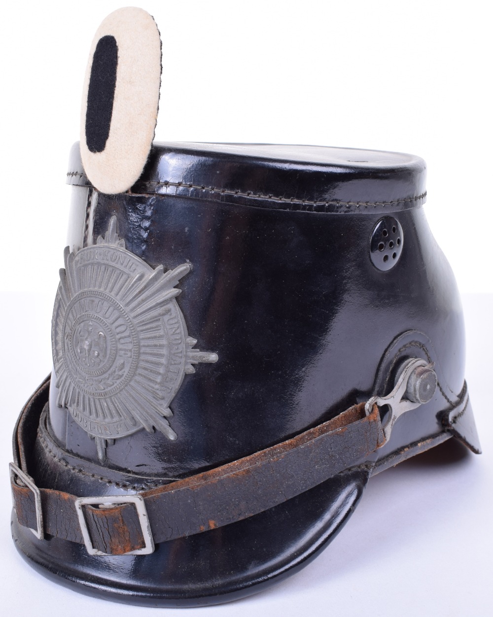 Prussian Guard Shako, a fine example of an all leather Prussian Guard ...