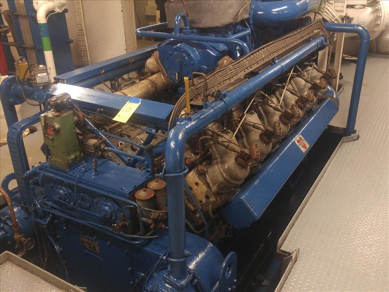 Backup Engine: Hedemora Diesel Type: V12 A/15, Engine No: 565, HP: 1835 ...