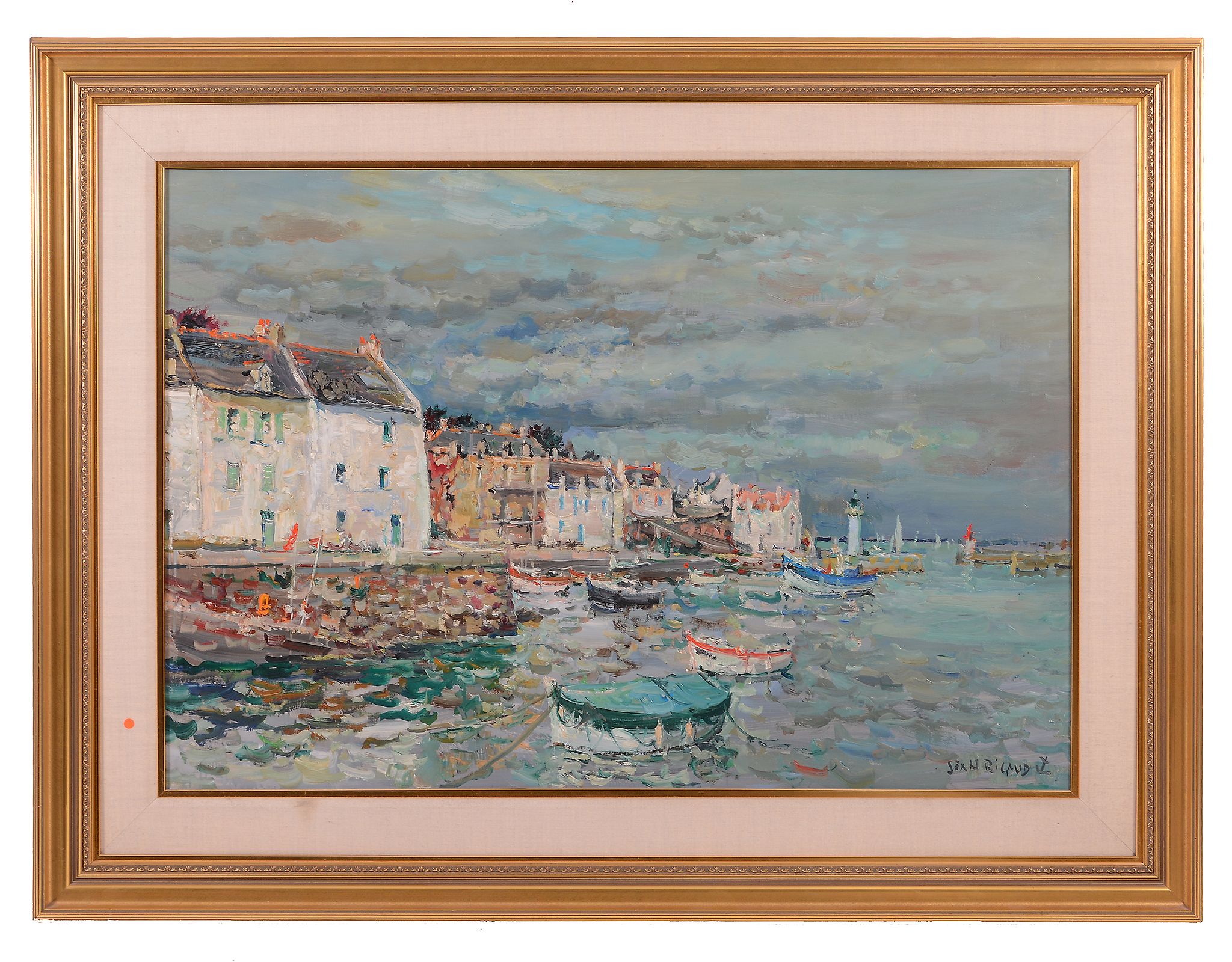 Jean Rigaud (1912-1999) - Le Port de Sauzon Oil on canvas Signed lower ...