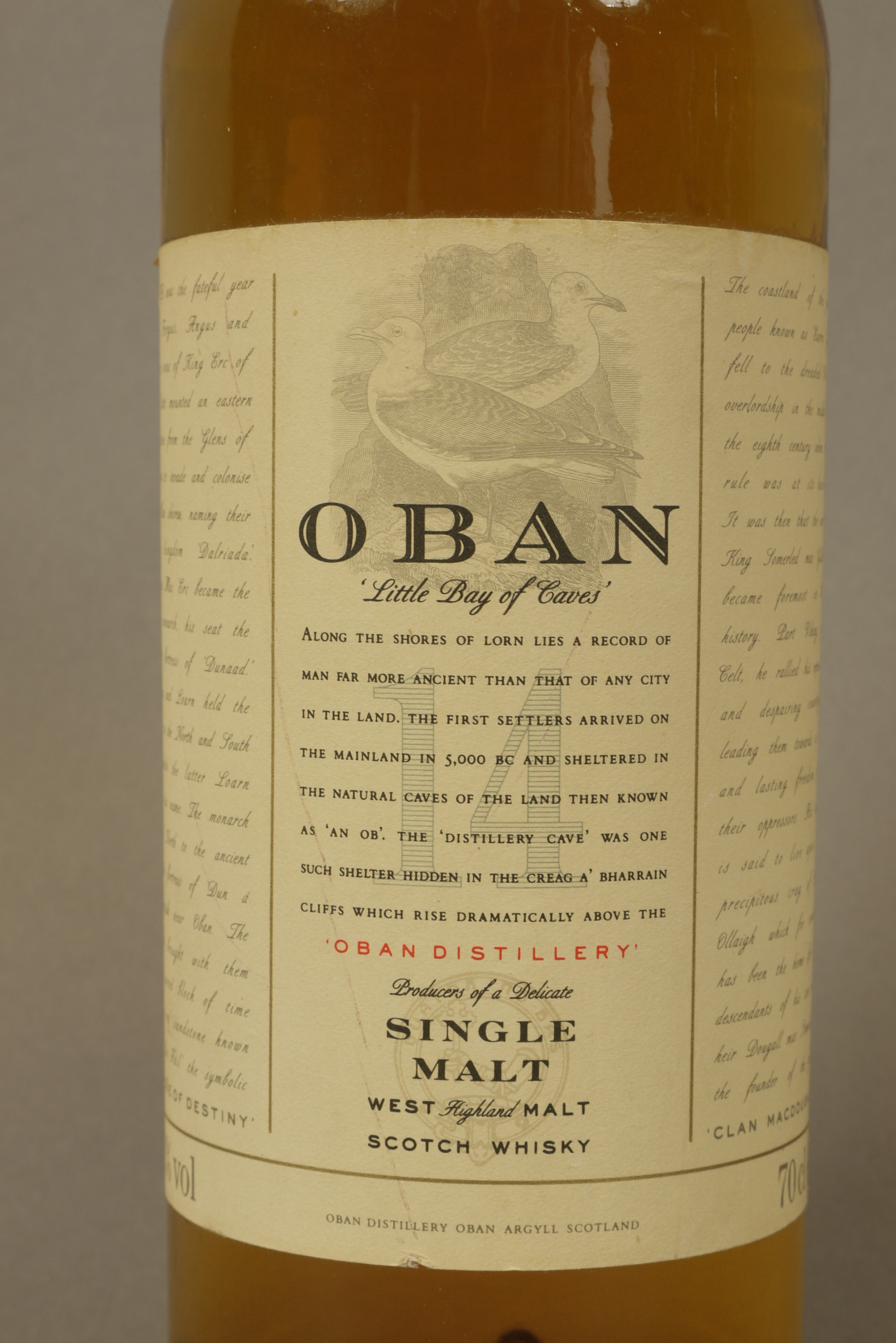 OBAN 'LITTLE BAY OF CAVES' SINGLE WEST HIGHLAND MALT SCOTCH WHISKY ...