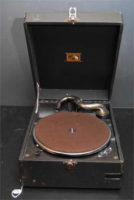 Vintage HMV portable record player (As Found)