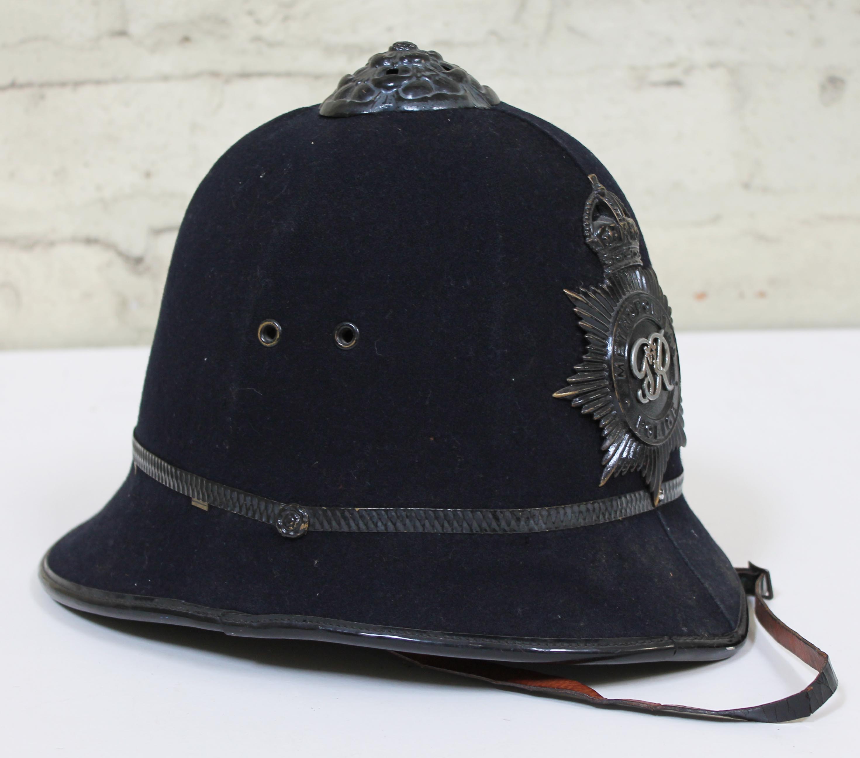 A British Metropolitan Police helmet circa 1940s.