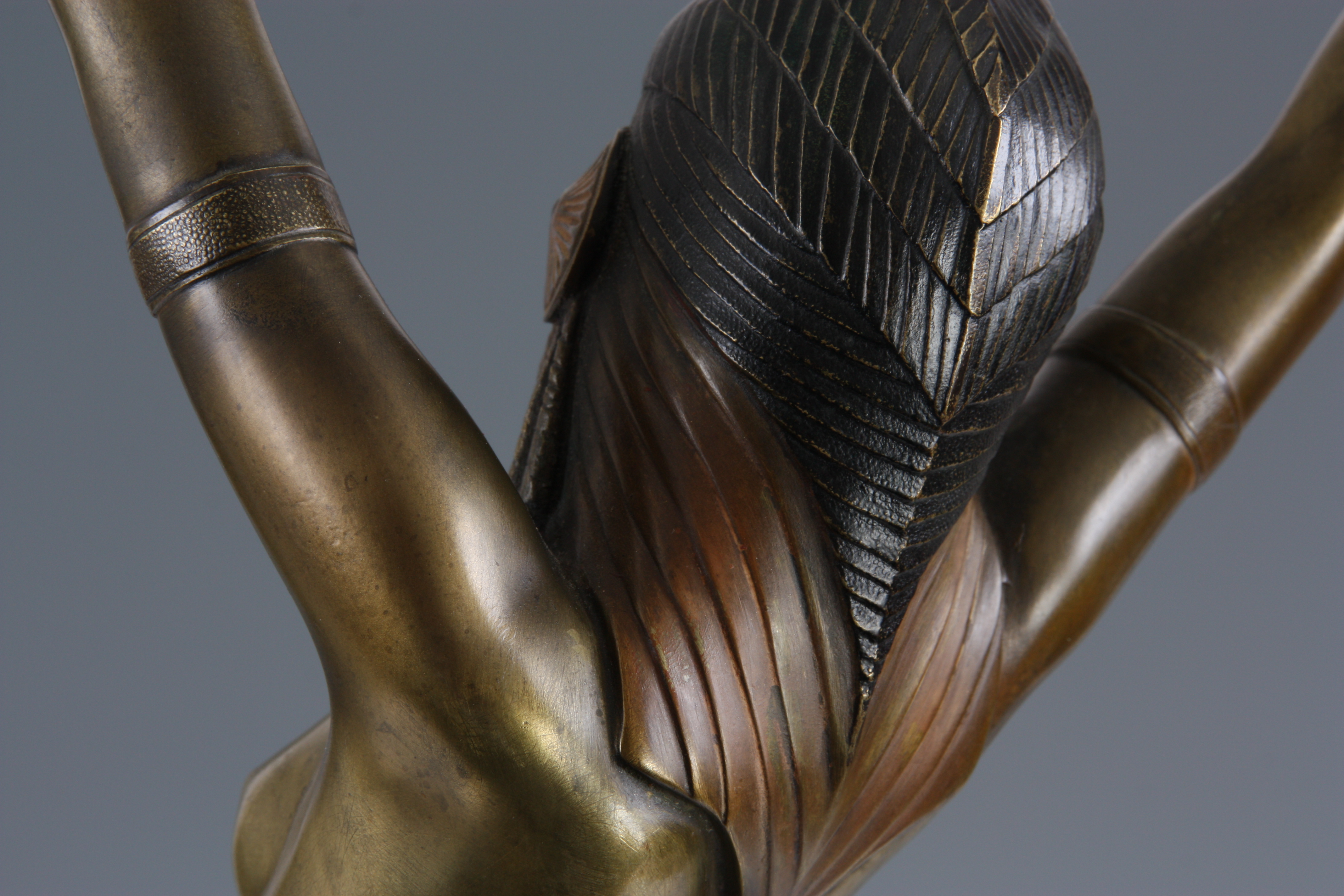 DEMETRE H. CHIPARUS (1886-1947)“EGYPTIAN DANCER” A FINE PATINATED AND ...