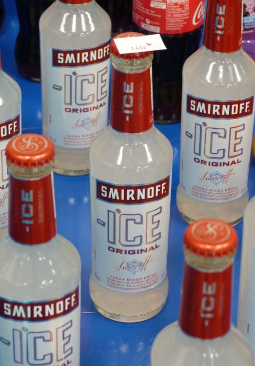 20 bottles (275ml) WKD Blue (4% vol), 11 bottles (275ml) Smirnoff Ice ...