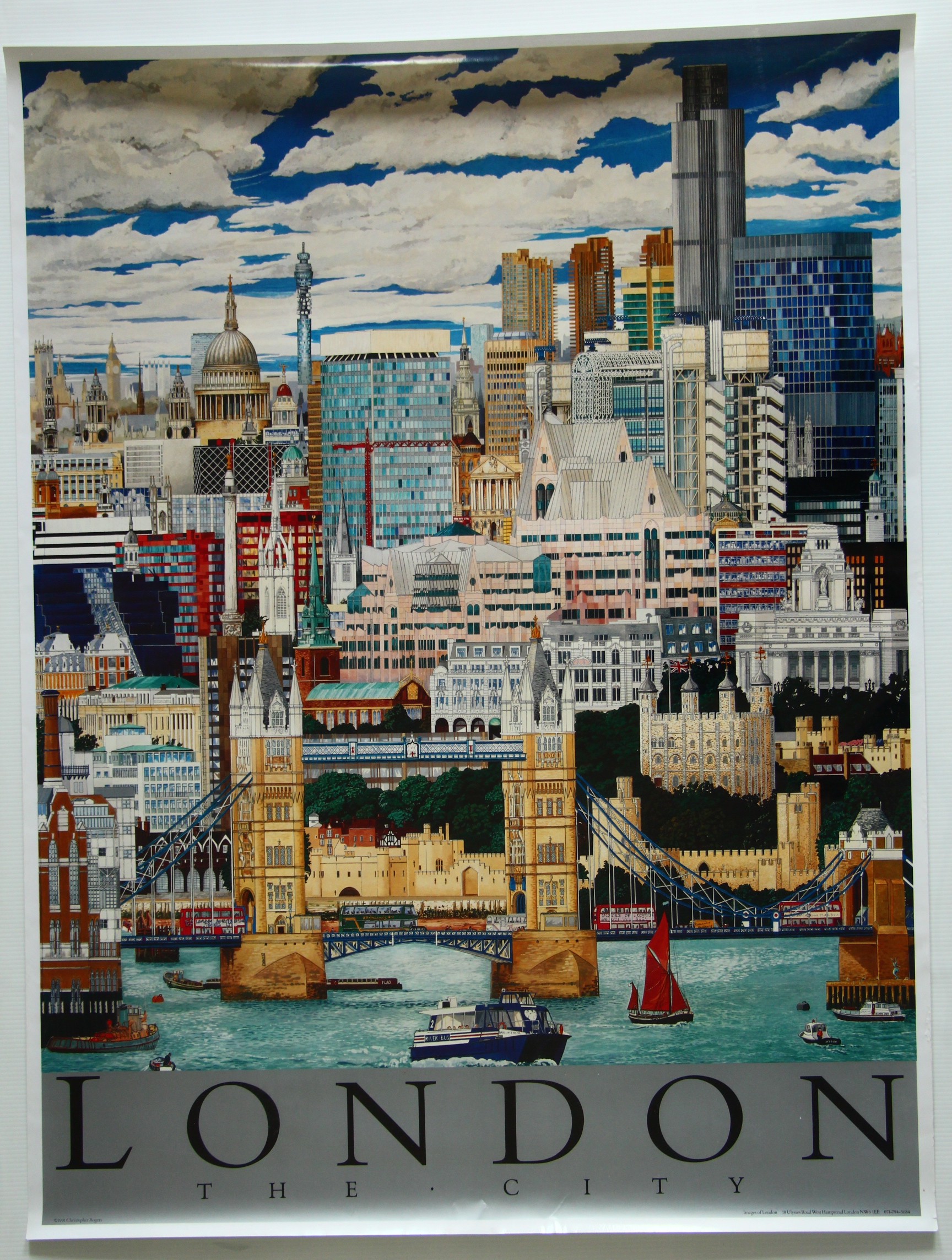 London - The City (1991) by Christopher Rogers, This rolled condition ...