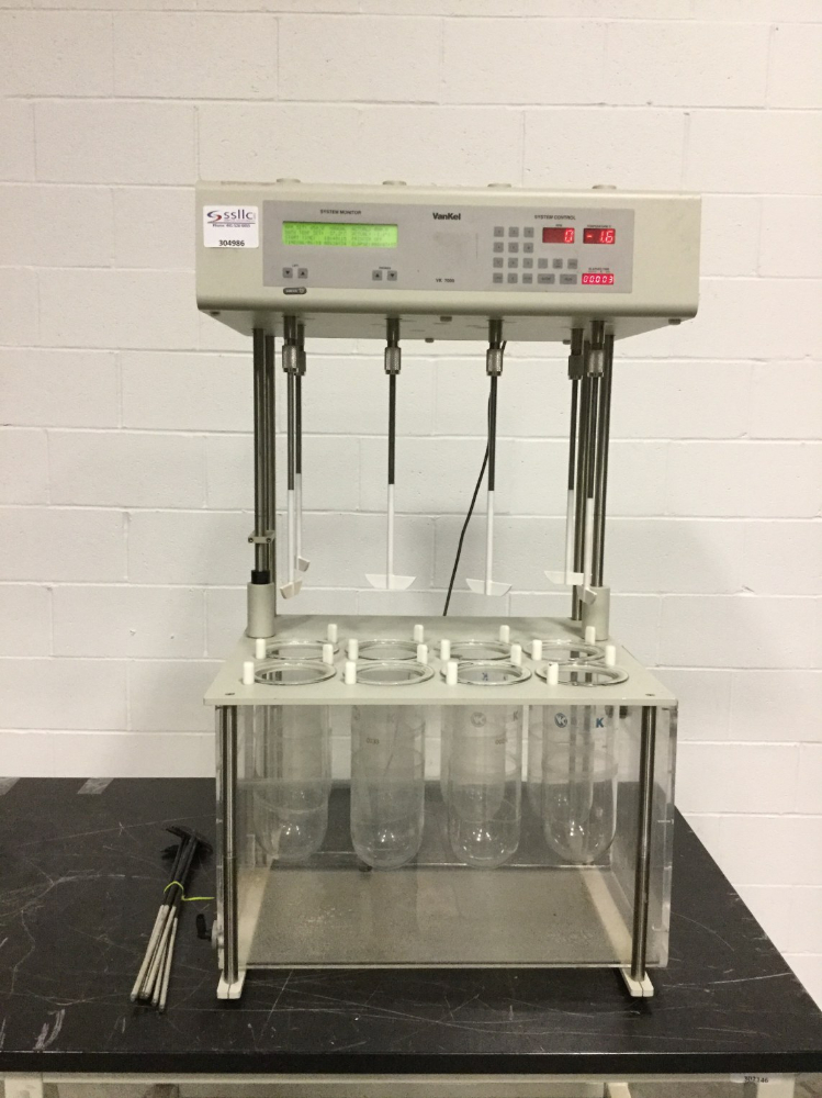 Vankel VK 7000 Dissolution Tester, SN: 1-6644-0503, Electrical: 115V ...