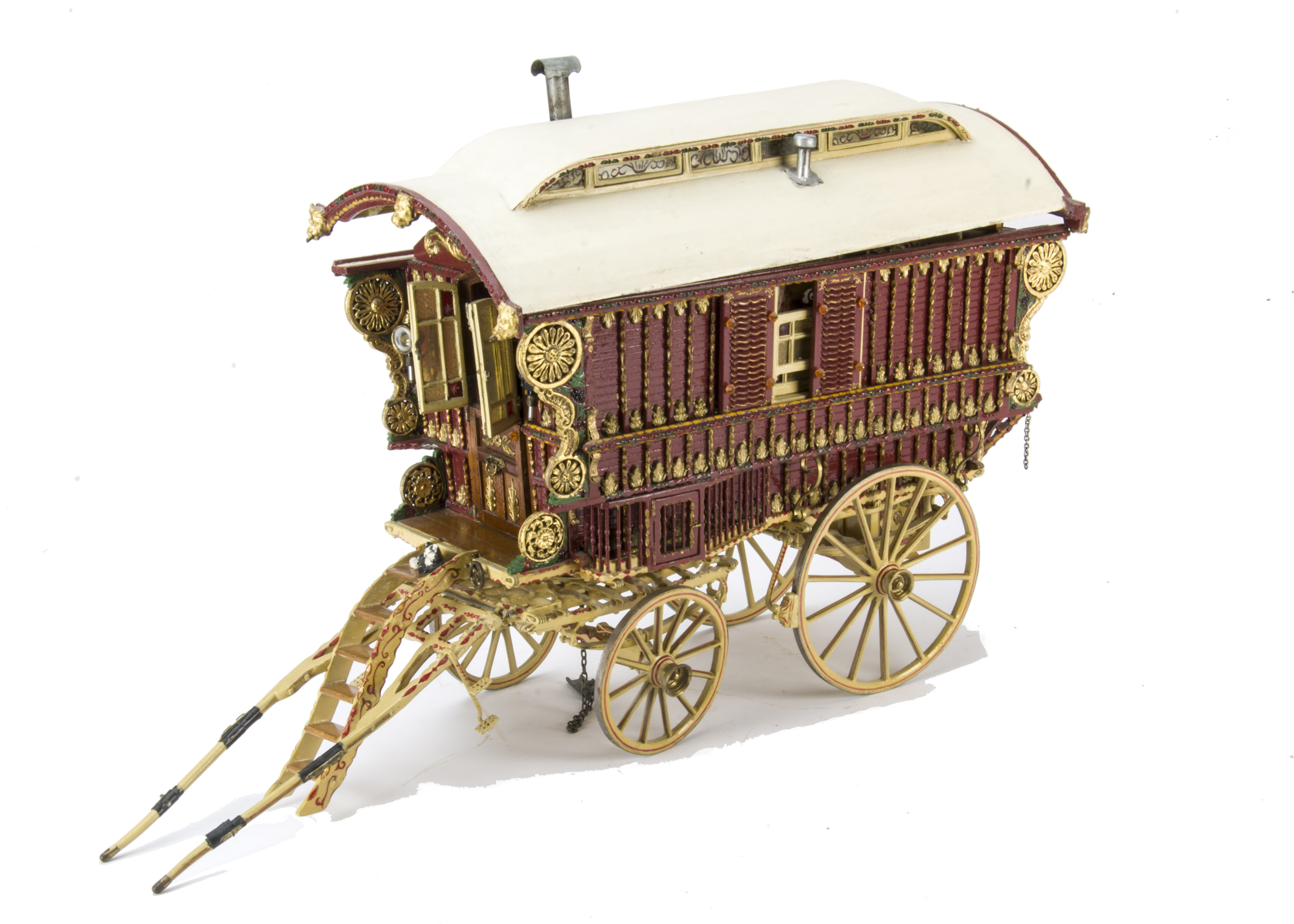 A finely-made scratch built model of a Gypsy Caravan with considerable ...