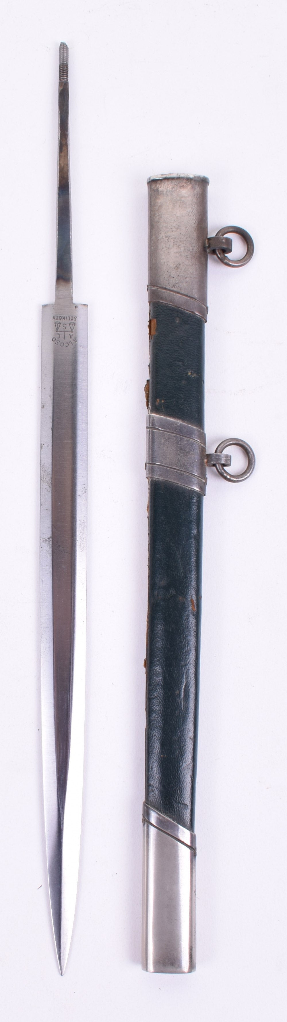 WW2 German Land Customs Dagger Parts, consisting of an original green ...