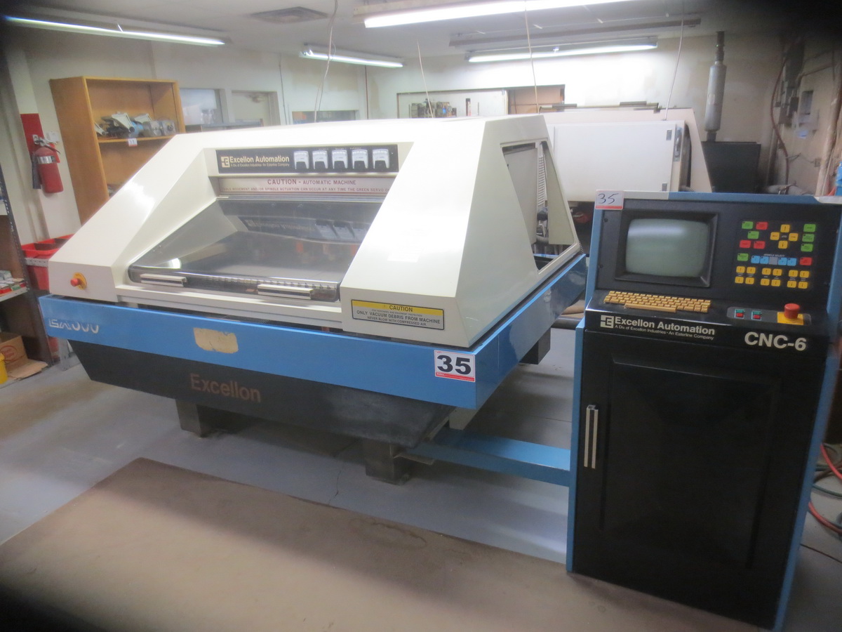 EXCELLON MOD EX300, 5 SPINDLE CNC CIRCUIT BOARD DRILLER-ROUTER MACHINE ...