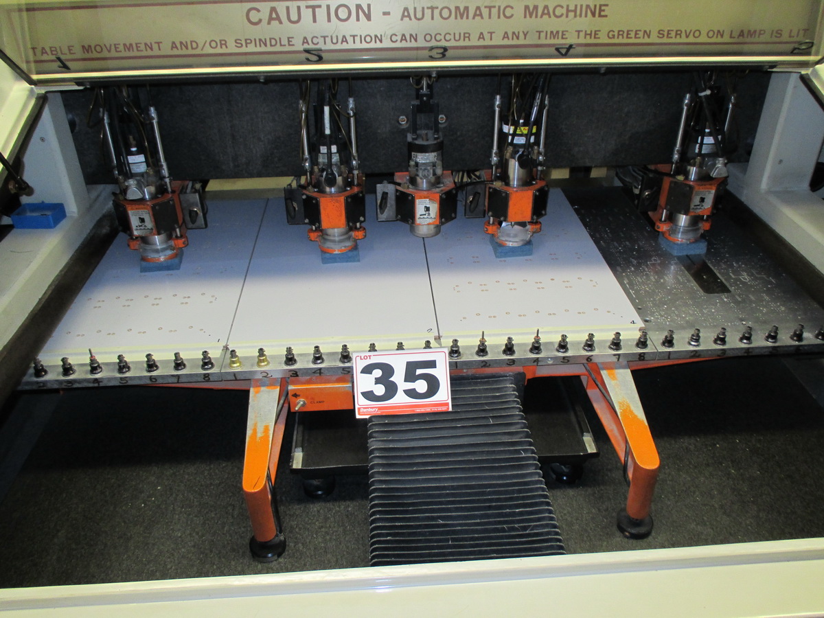 EXCELLON MOD EX300, 5 SPINDLE CNC CIRCUIT BOARD DRILLER-ROUTER MACHINE ...