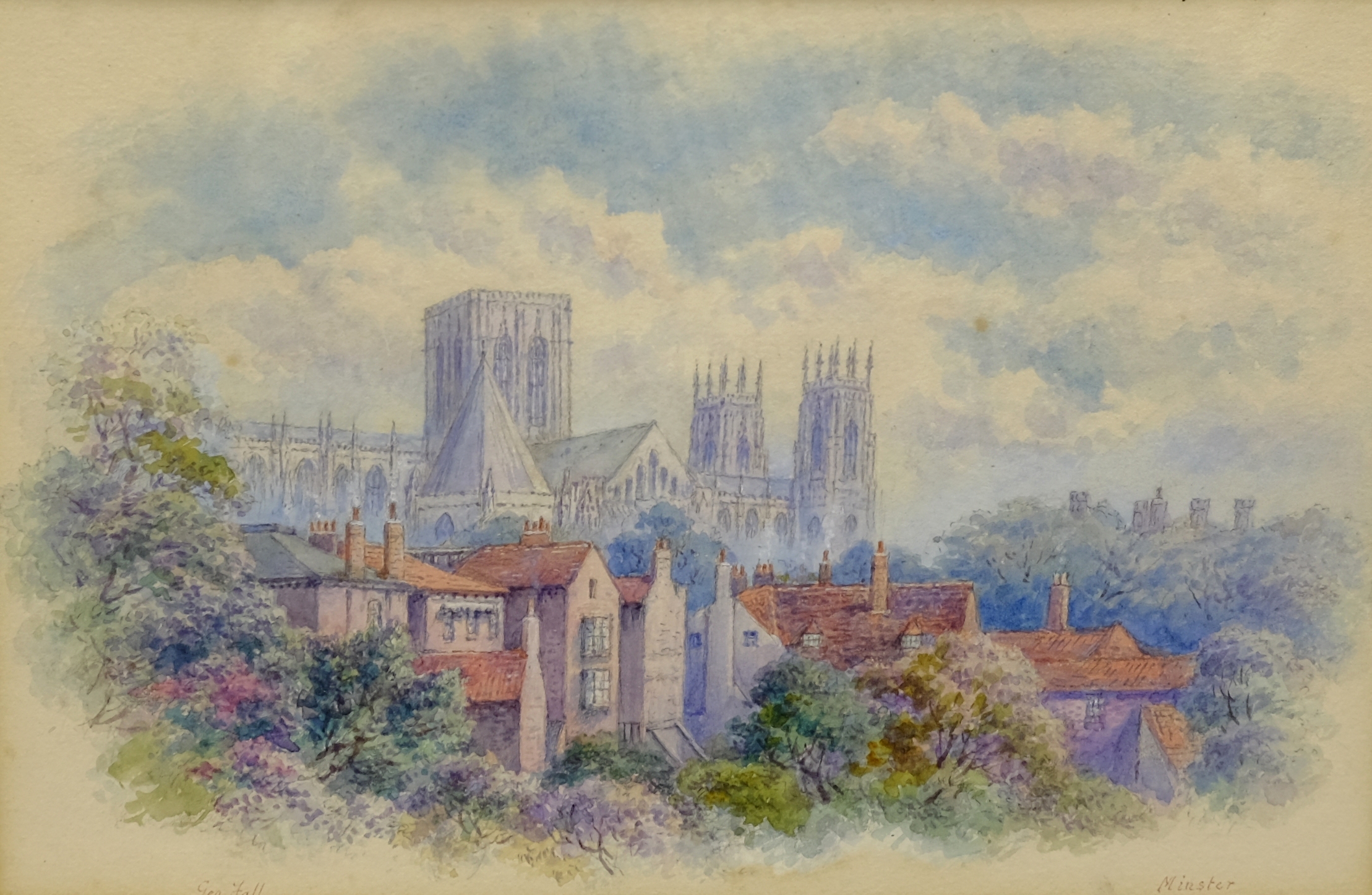 George Fall (British 1845-1925): 'York Minster', watercolour signed and ...