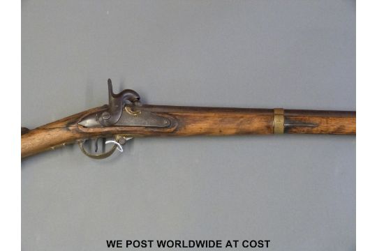 Russian 1839 Tula percussion musket converted from flintlock with lock ...
