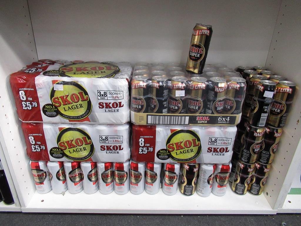 A Qty of Skol Lager & Skol Super RP in excess of £100