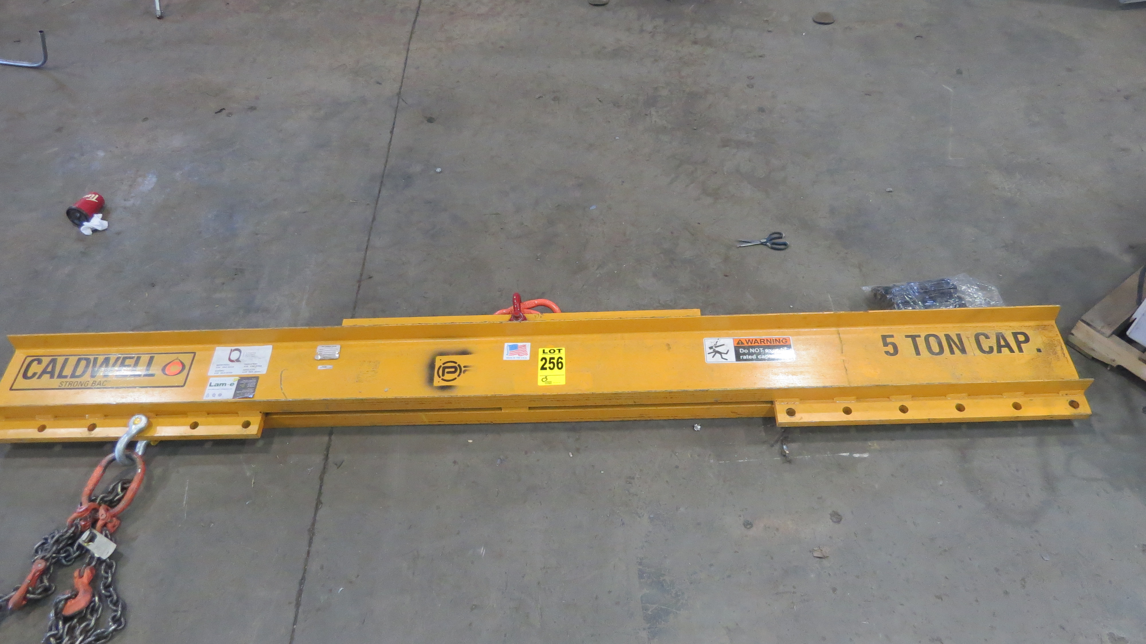 Lot of Caldwell 5 ton lifting beam 10ft spreader bar crane boom model ...