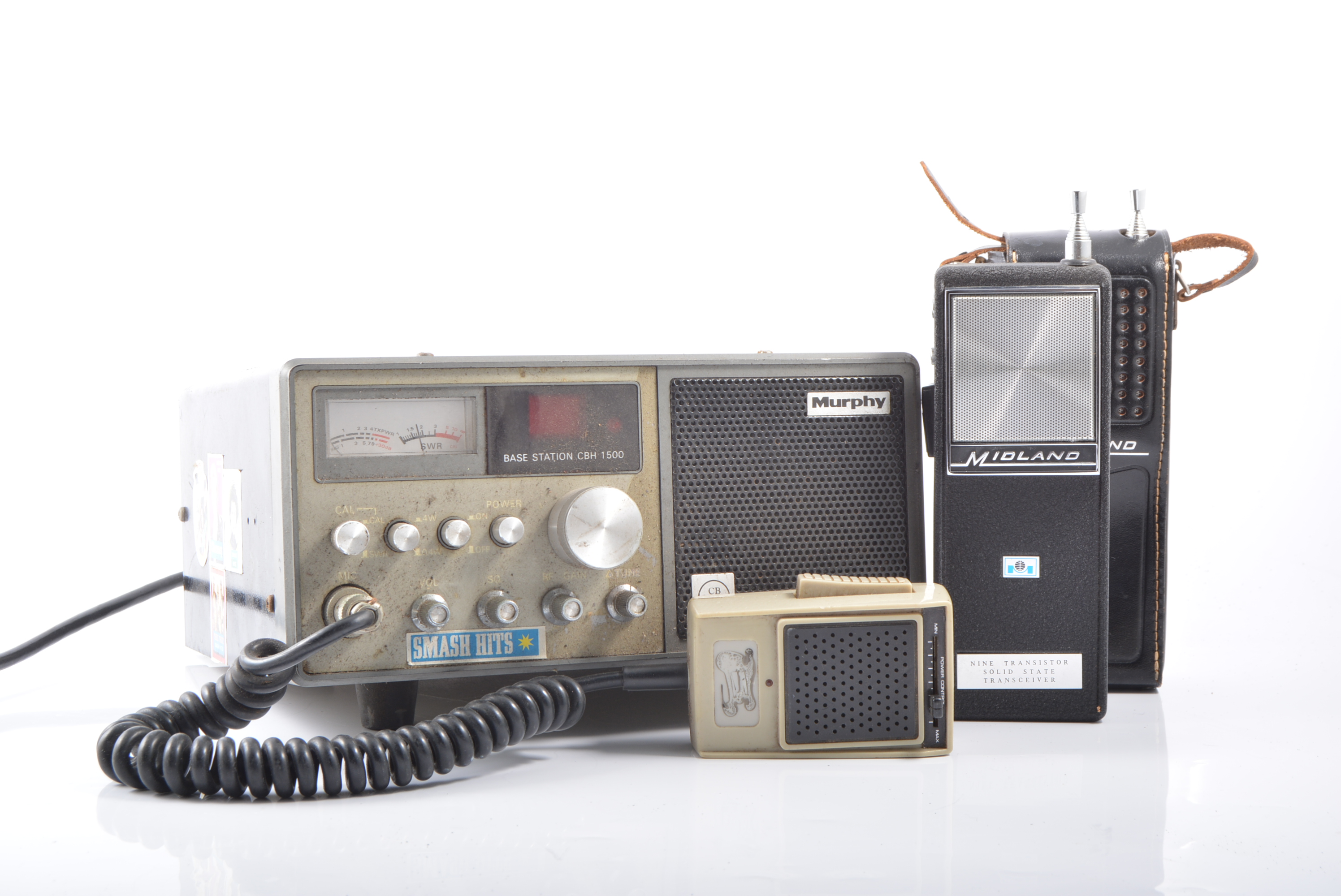 CB radio equipment, including Murphy Base Station CBH 1500, two Midland ...