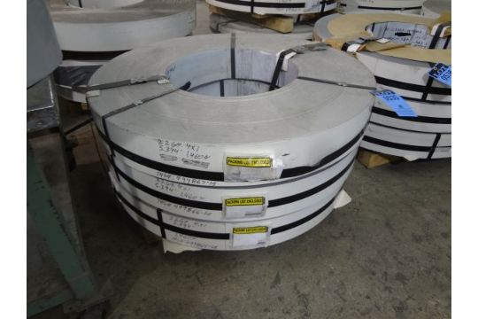 COILS 22 GA. X 5.394" WHITE GALVANIZED SKIDDED STEEL, APPROX. TOTAL ...