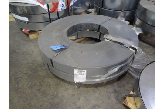 COILS 24 GAUGE X 4" GALVINIZED SKIDDED STEEL, APPROX. TOTAL WEIGHT ...