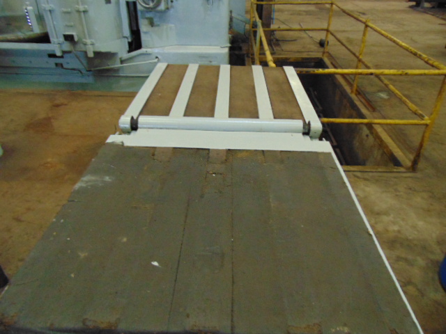 STEEL PLATE FLIPPER, BURGER-RJS MDL. 40, 42" W. x 88" L., 4,000 lb. cap ...