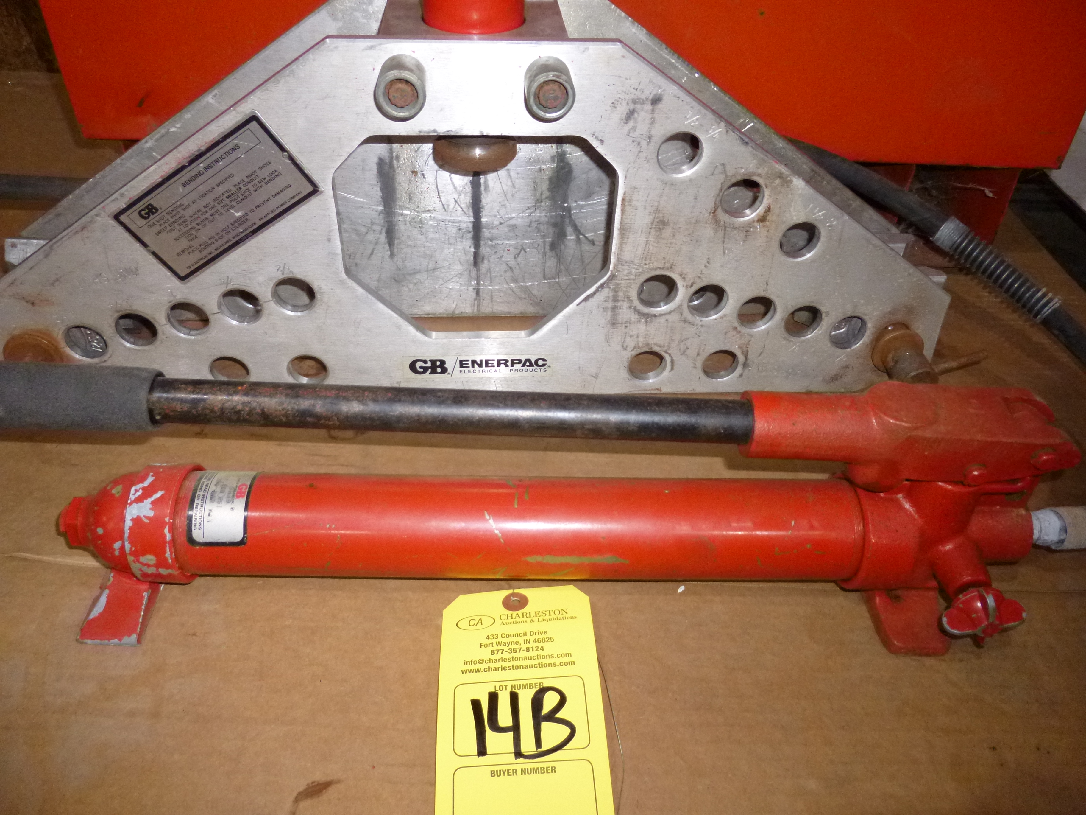 GB enerpac hydraulic bender 1"-2" includes pump