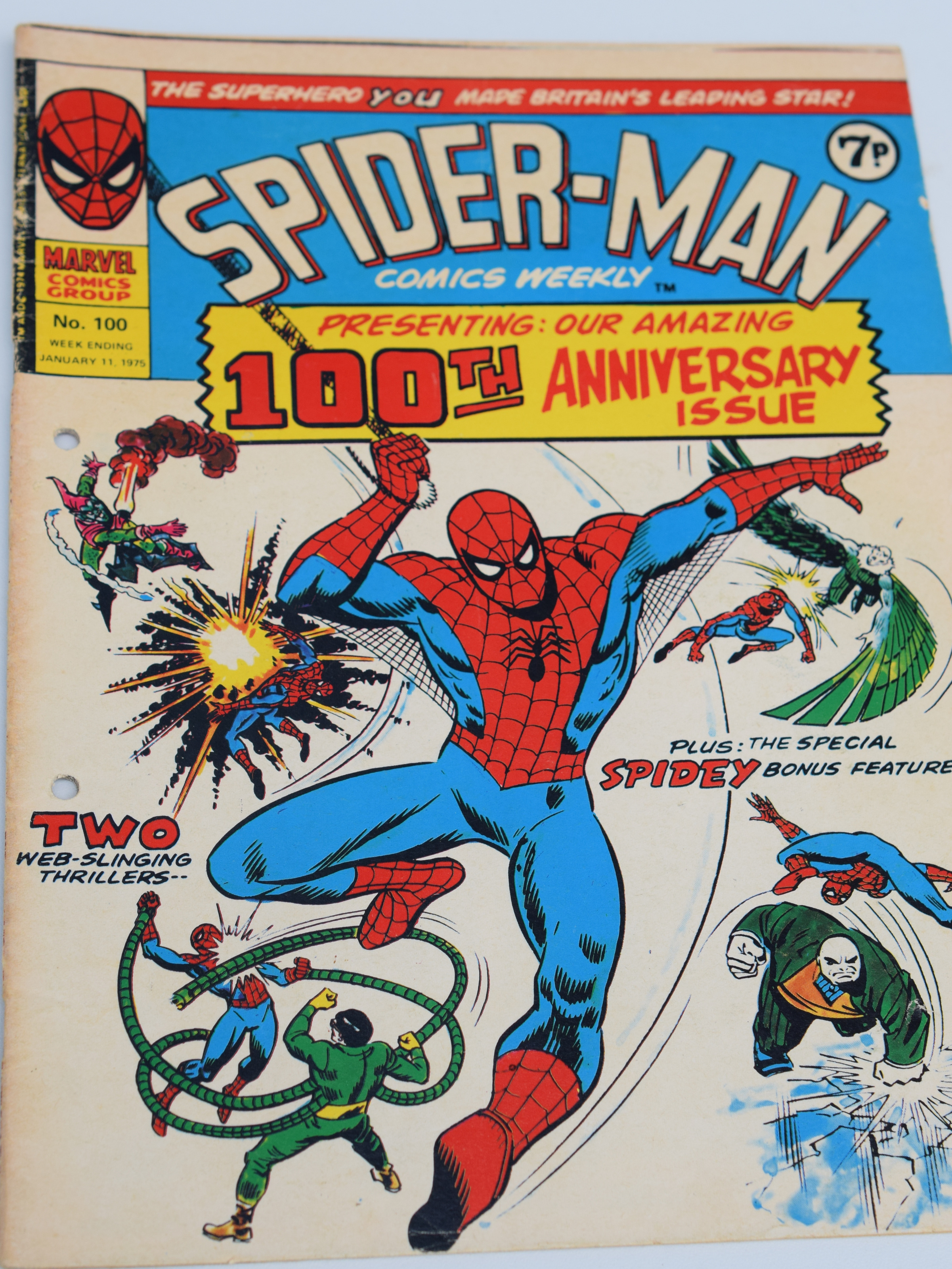 Spiderman Comic 100th Anniversary Issue 100 1975 Spiderman 100th ...