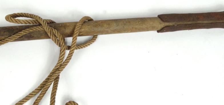 19th Century whaling harpoon with wooden shaft, 123cm long : For ...
