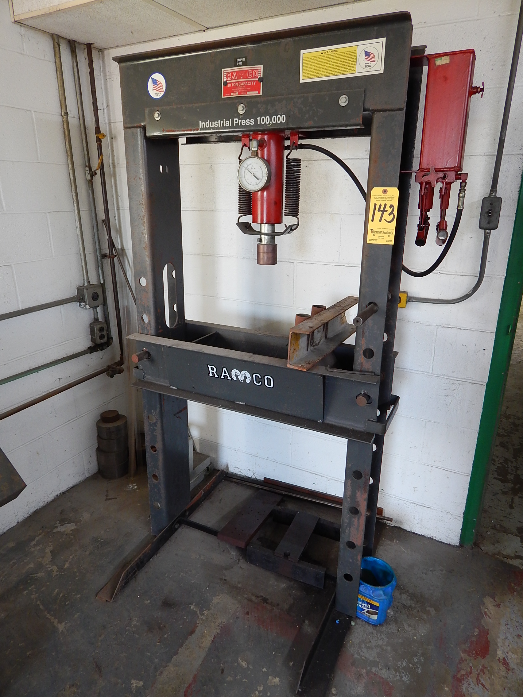 Ramco 50 Ton H-Frame Hydraulic Shop Press