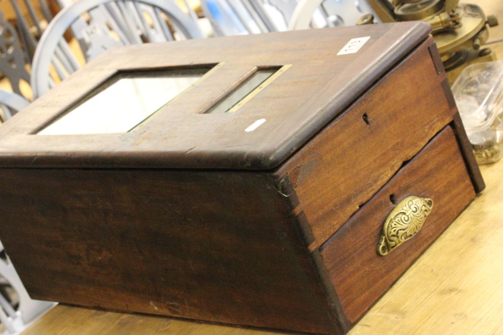 Vintage wooden cash till