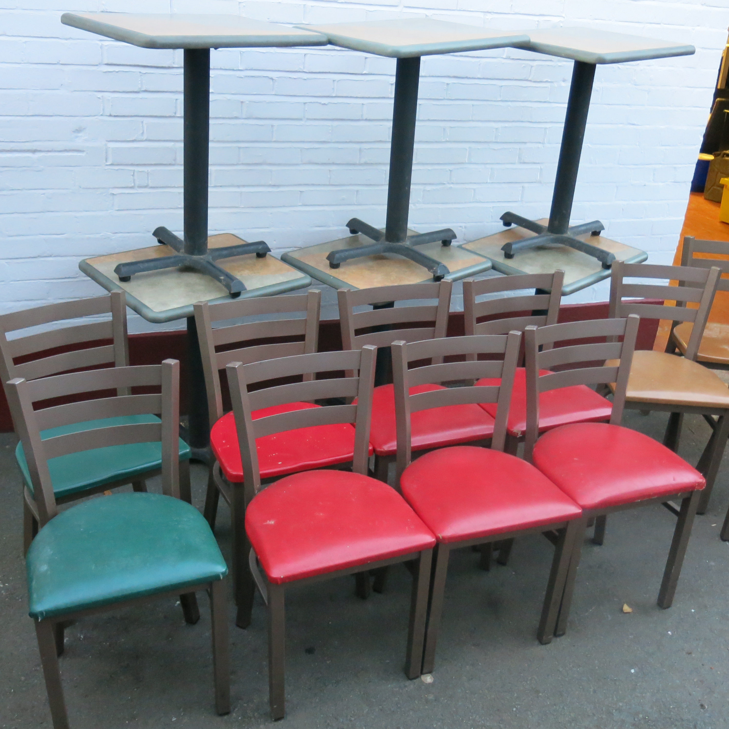 Quantity of Ex Subway Furniture to Include: 6 x Tables (75cm x 60cm x ...