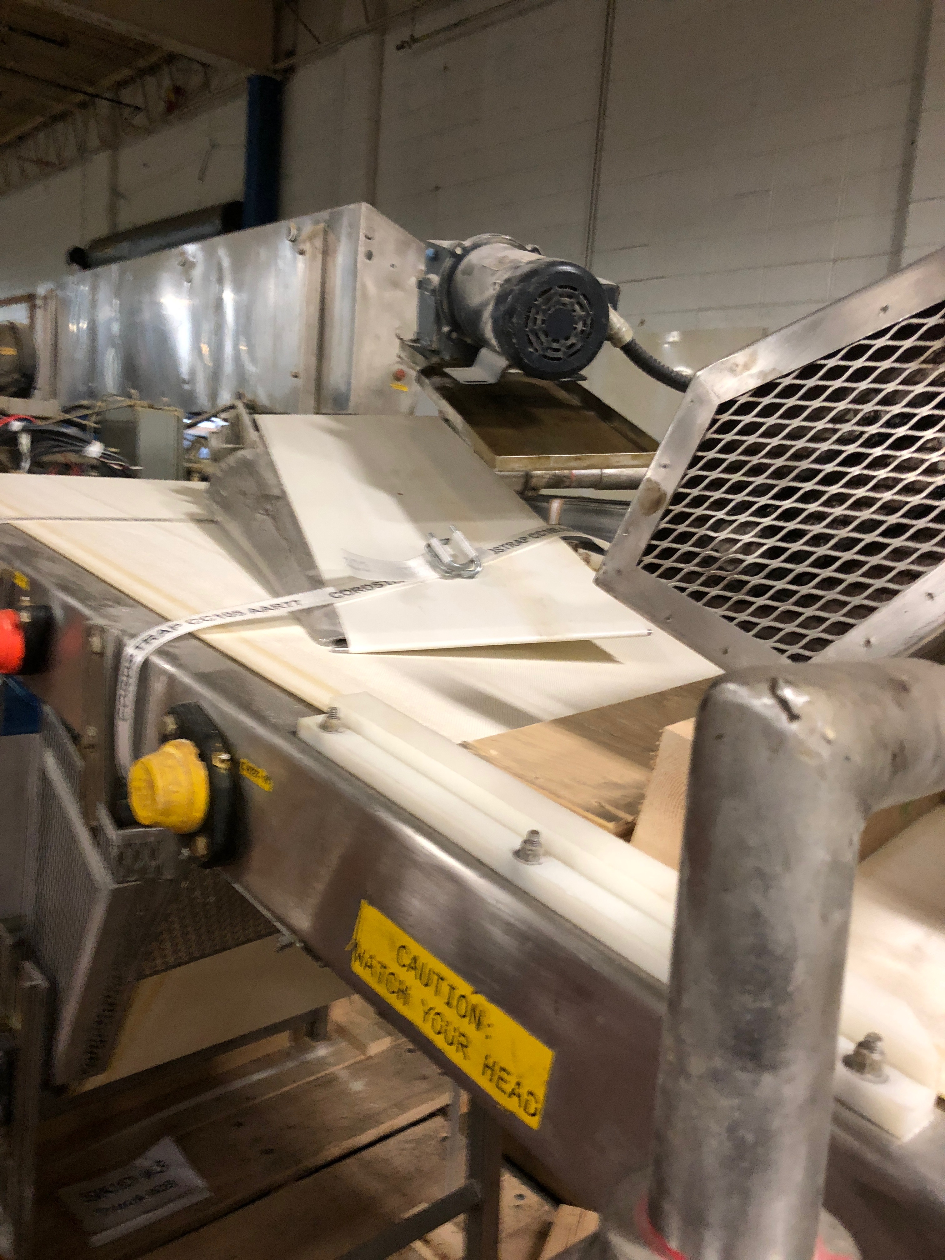 Dough Conveyor with Scrap pick up conveyors 30" Wide, LOADING FEE $300