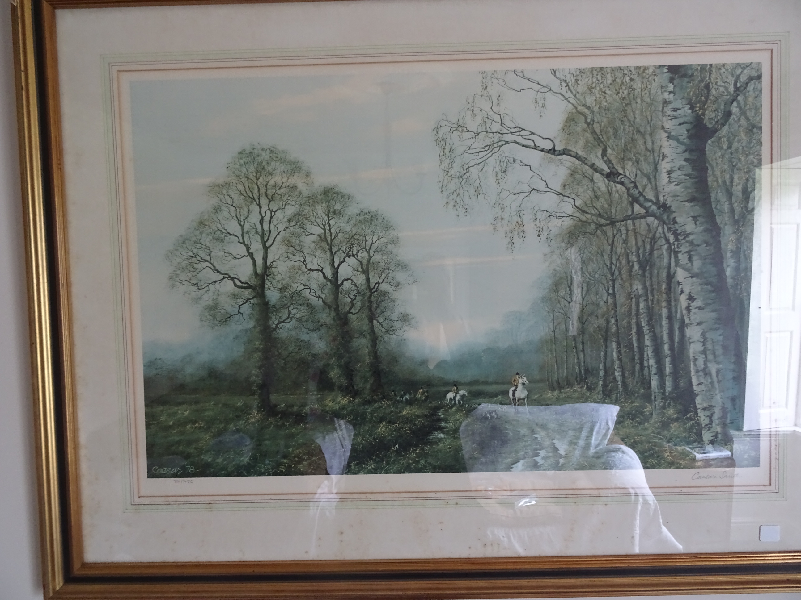 CAESAR SMITH; a pair of artist signed, limited edition, Hunting Prints ...