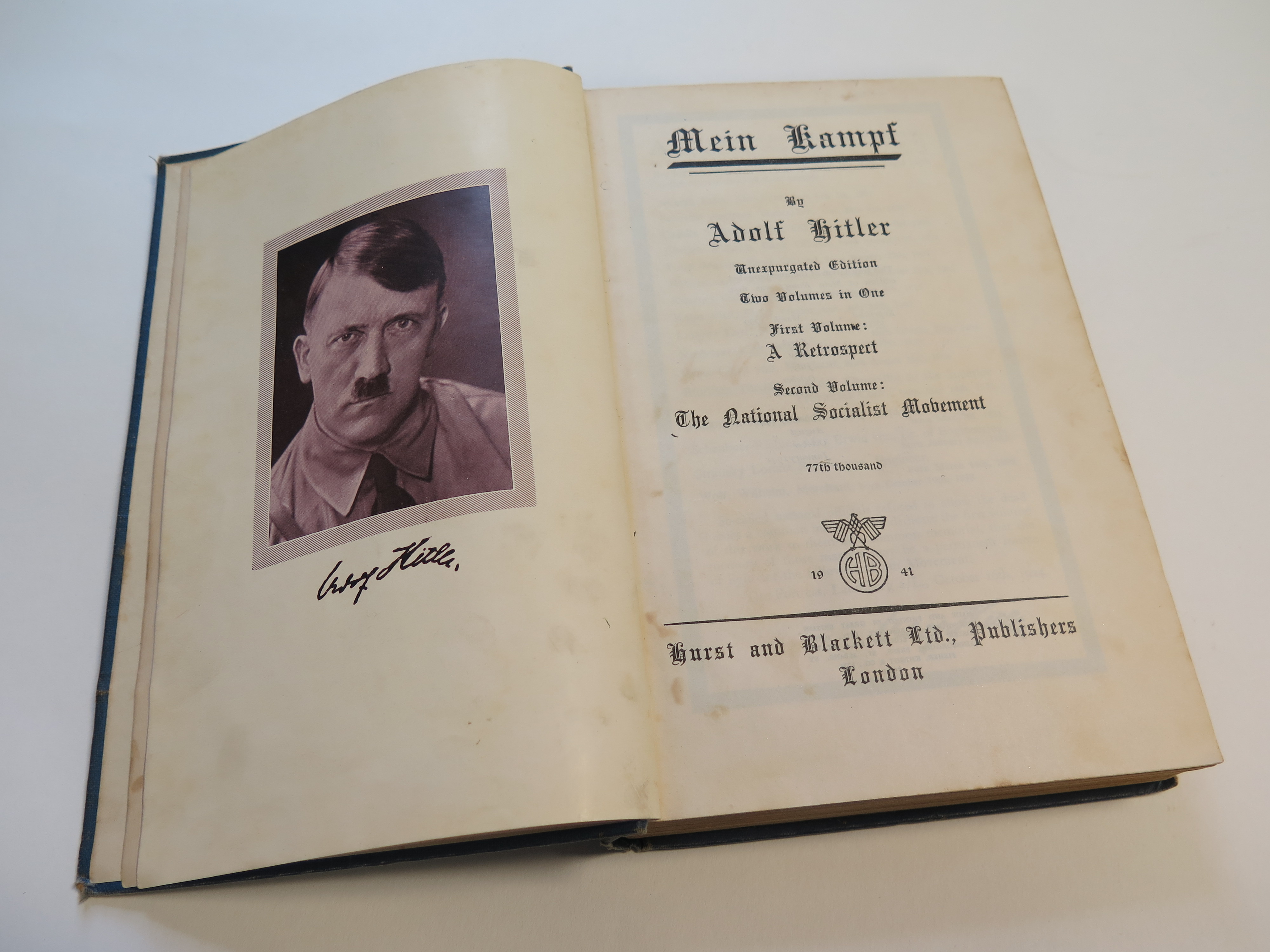 German English 1941 edition of Adolf Hitler's Mine Kampf