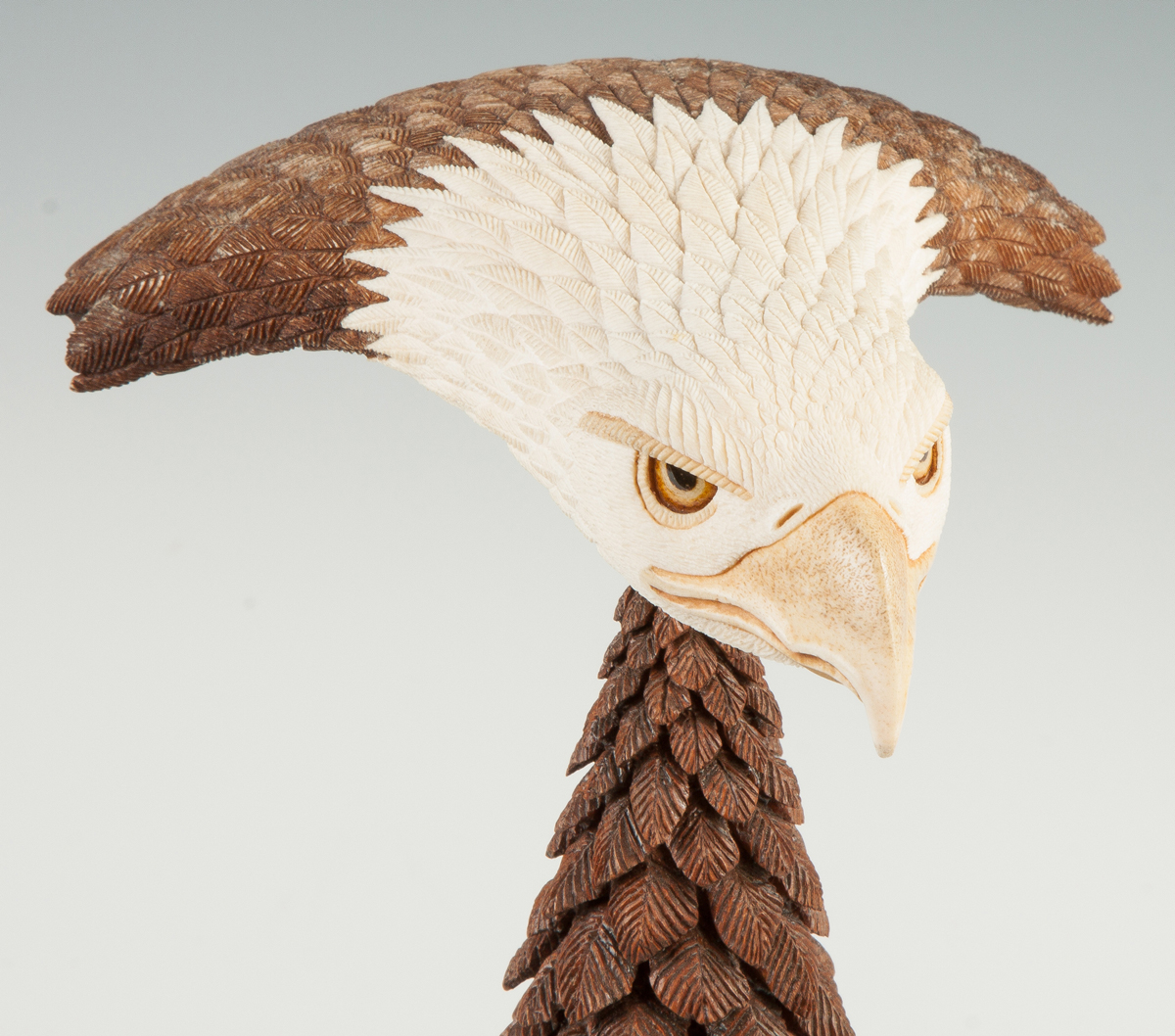 Stan Hill (American, 1921-2003) "Iroquois Tree of Peace" Carving Sgn ...