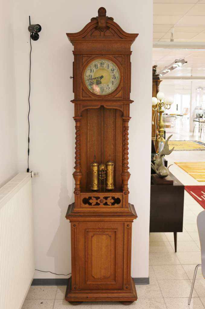 Standuhr Freischwinger mit Uhrwerk der Firma Carl Leuchs Frankfurt a.M ...