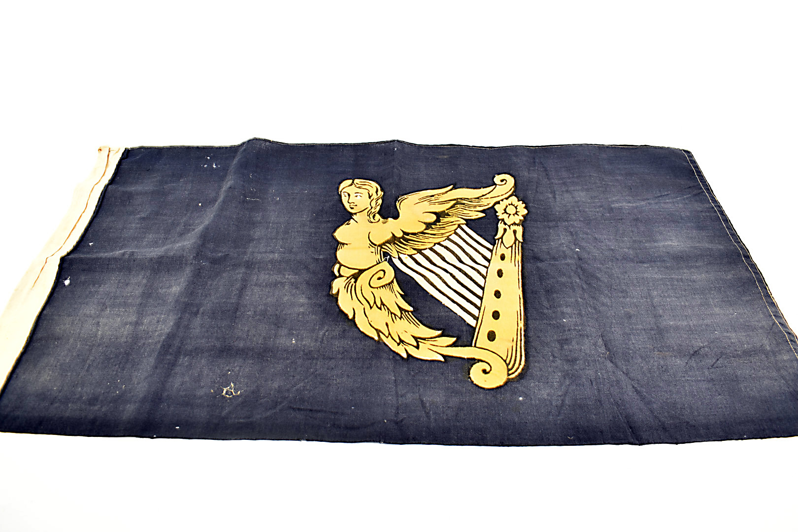 An early 20th Century blue ensign, the blue Harp flag of Ireland ...