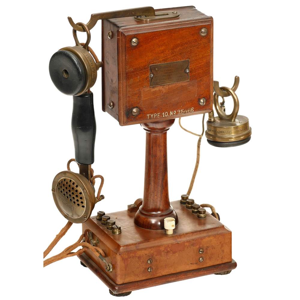 French "Grammont" Table Telephone, c. 1919 Systeme "Eurieult", type 10 ...