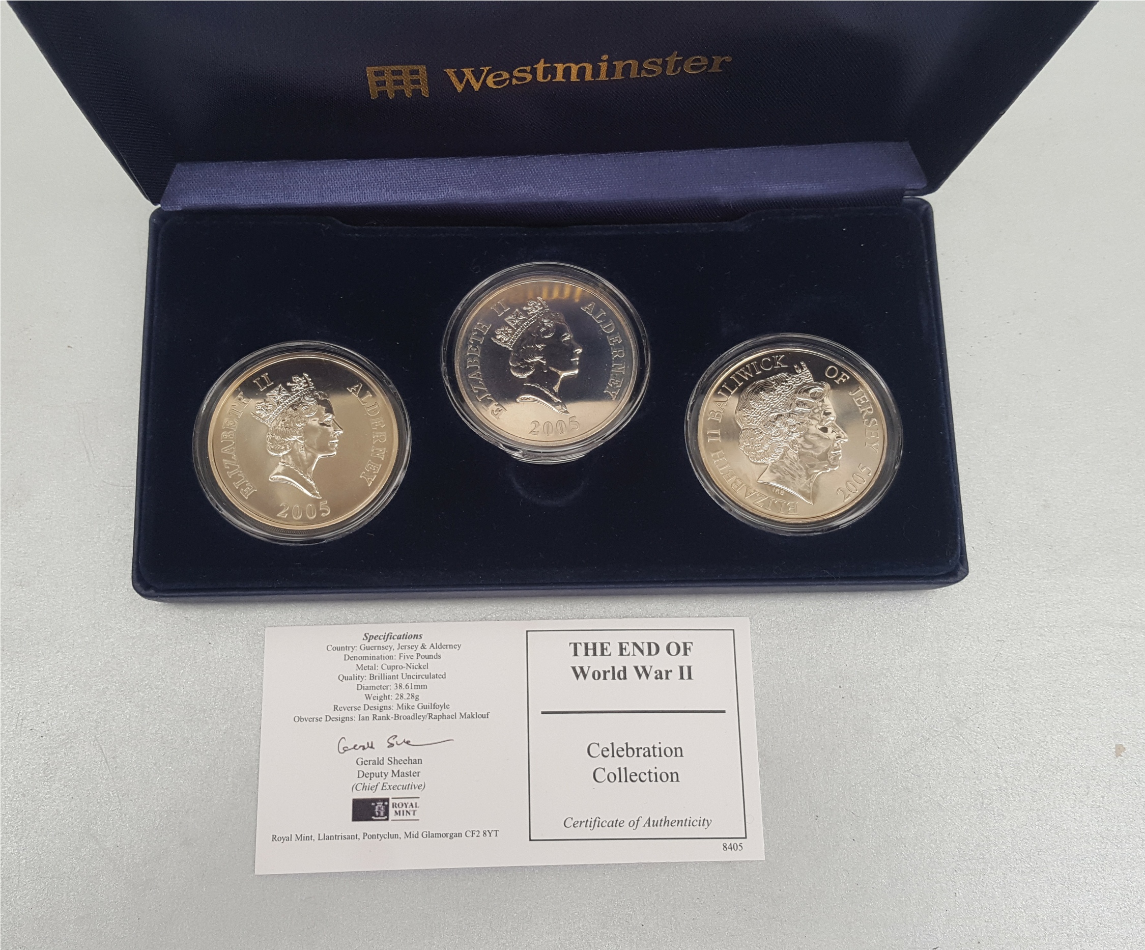 Collectable Coins Westminster The End of World War II Boxed. Boxed with ...