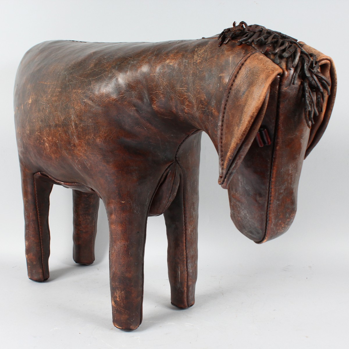 A "LIBERTY" LEATHER DONKEY. 2ft 2ins long.