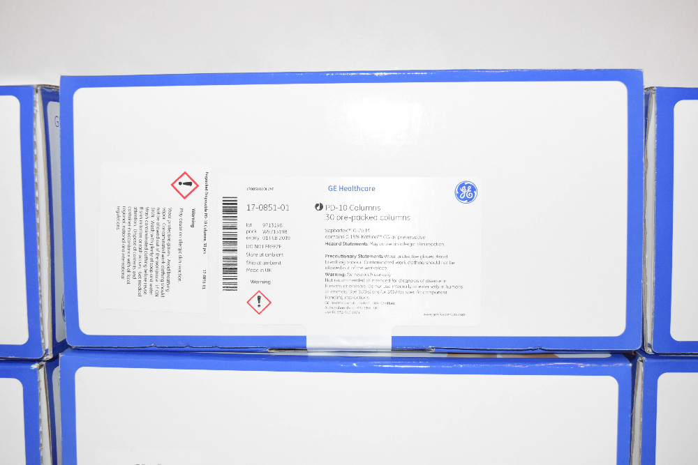 Lot of (59) GE Healthcare Sephadex G 25 PD-10 Columns, Lot of (59) GE ...
