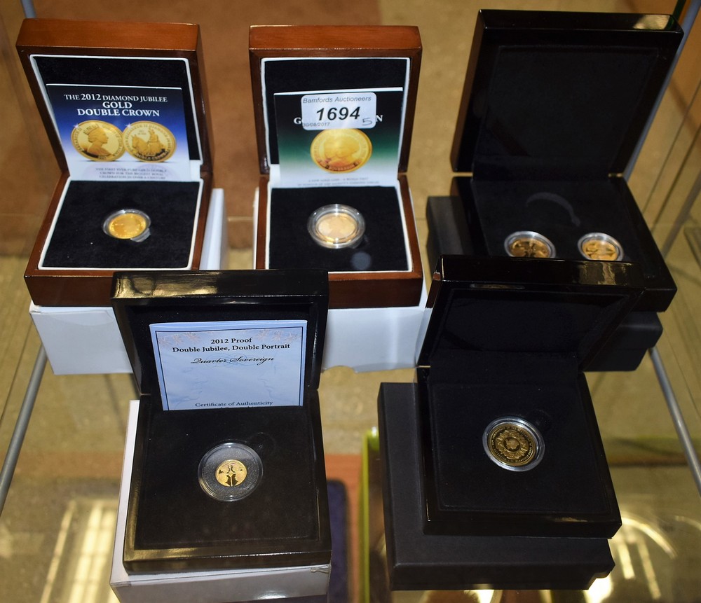 London Mint Office commemorative Gold proof coins all in capsules and ...