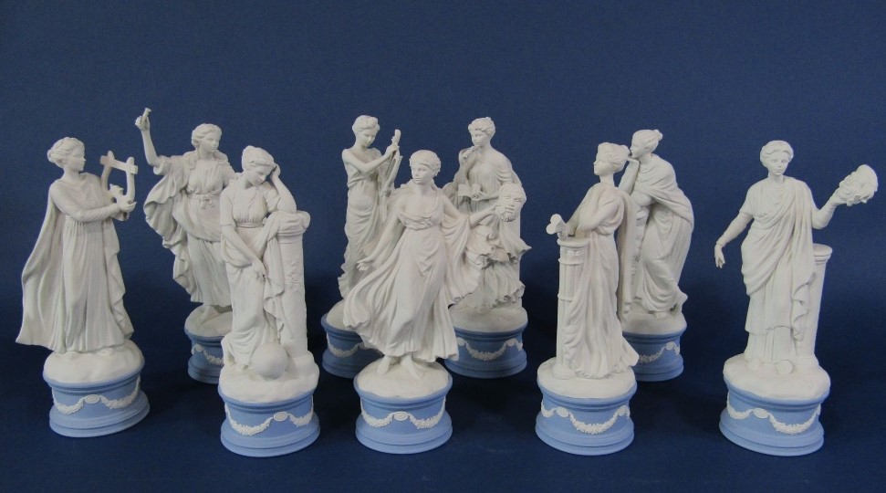 A set of nine Wedgwood limited edition Jasperware figures from the ...