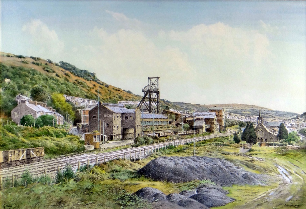 COLIN NEWMAN watercolour - South Wales scene, entitled verso 'The Ty ...