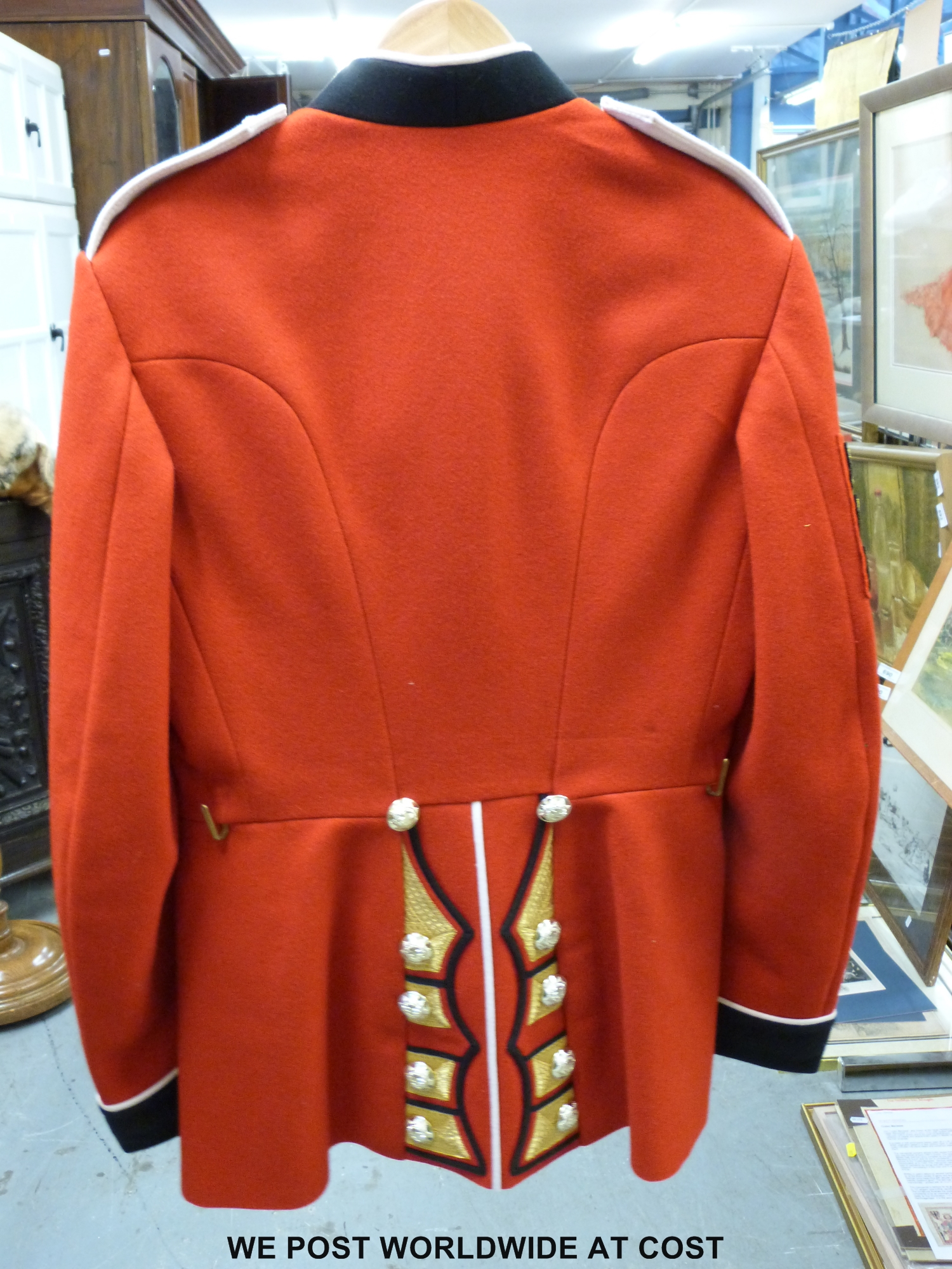 A Coldstream Guards colour sergeant uniform (tunic, trousers and boots)
